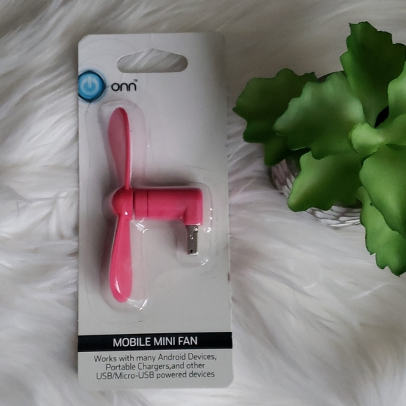Onn | Accessories | Mobile Pink Micro Usb Fan | Poshmark